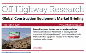 Monthly market briefings from Off-Highway Research - Off-Highway Research